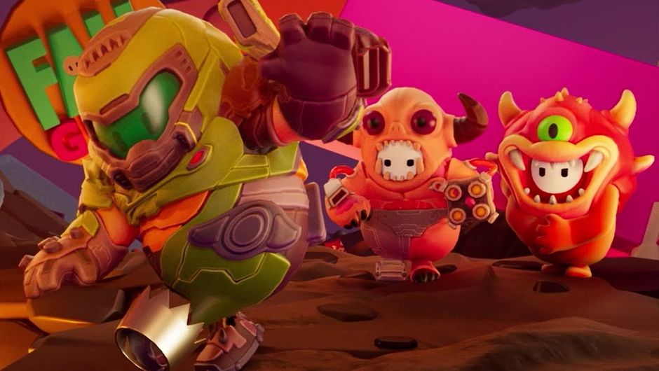 Fall Guys produces the most adorable Doom Slayer in crossover