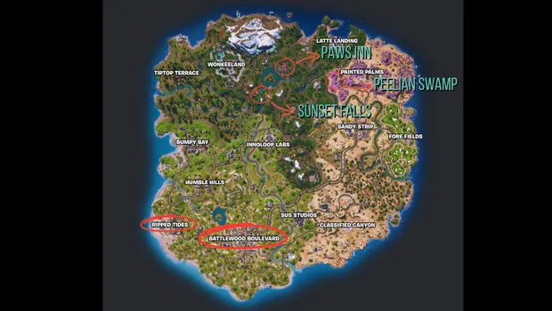 Fortnite: All Mythic Weapon Locations in Chapter 7 Season 1
