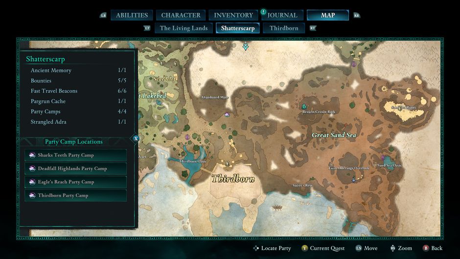 Avowed—All collectibles on the Shatterscarp map