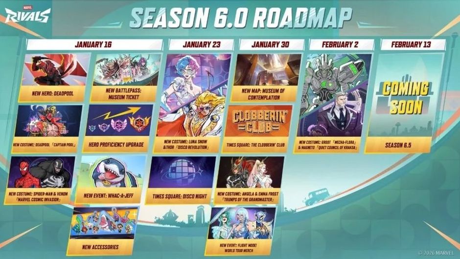 Marvel Rivals Season 6 Roadmap revealed: All confirmed content, heroes ...