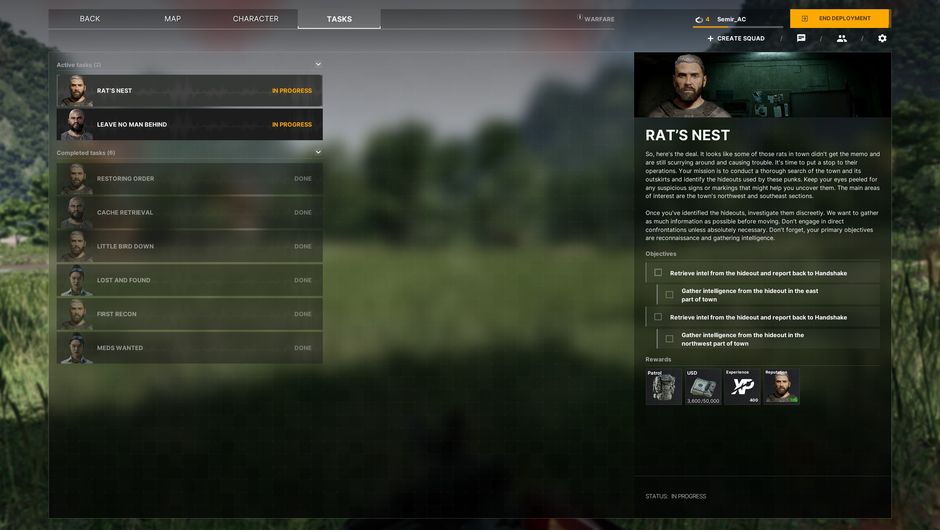 Gray Zone Warfare - How to complete Rat's Nest task?