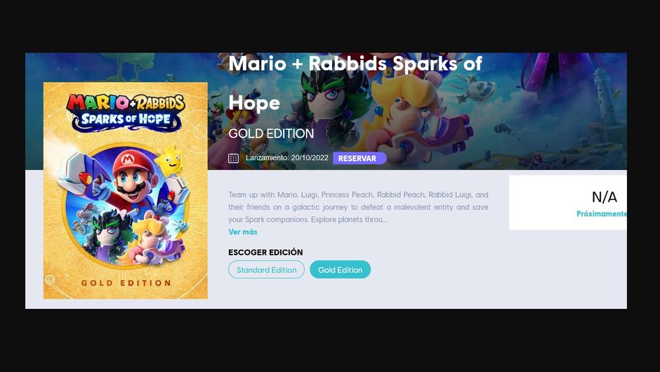 Mario + Rabbids Sparks of Hope release date leaked