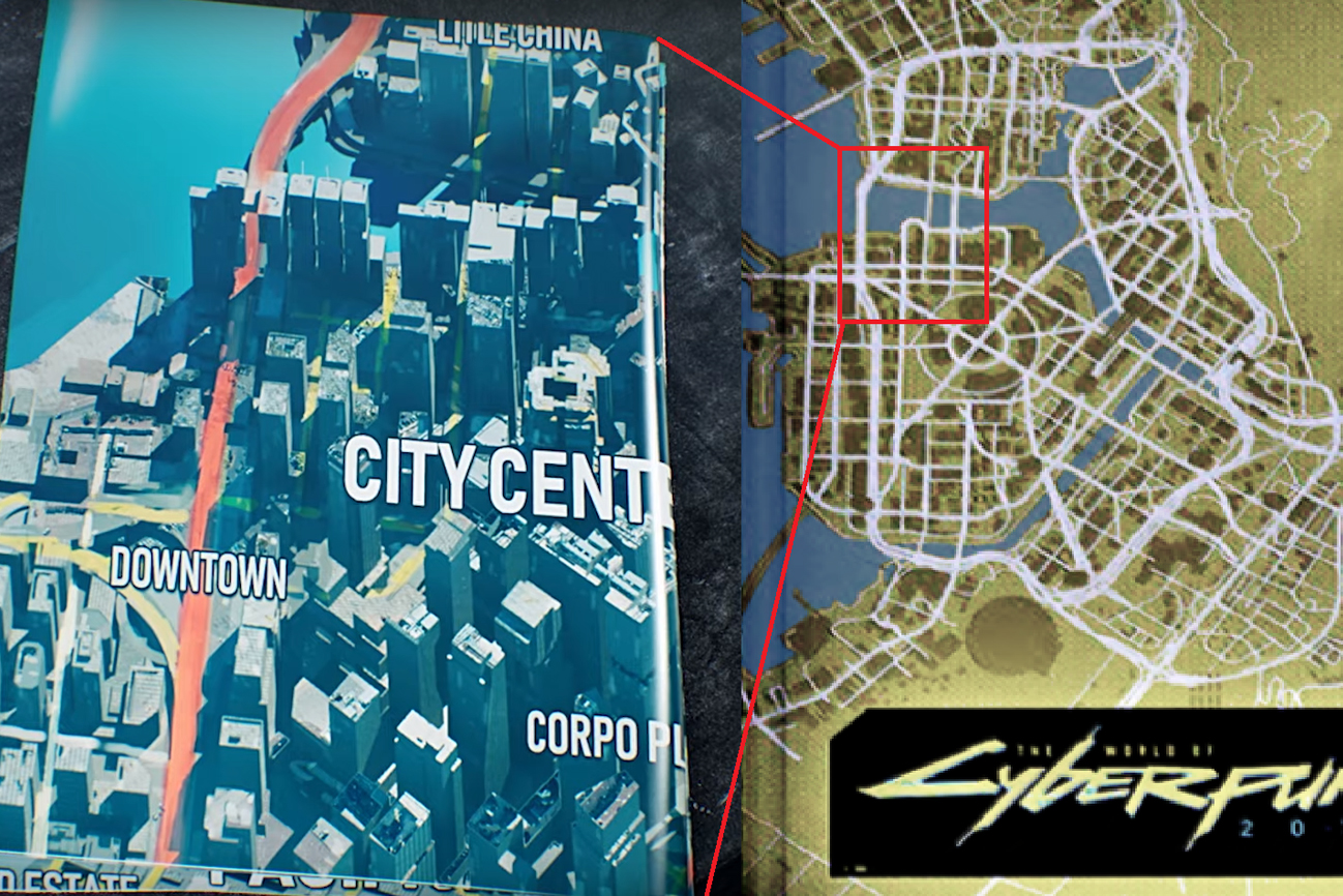 Cyberpunk 2077 - New map comparison hints at true scale of Night City ...
